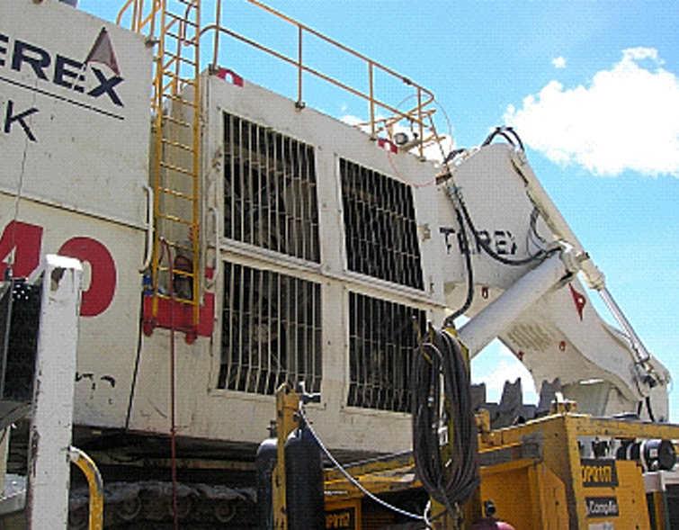 Terex O&K RH340 Excavator- Orlaco Camera Solution