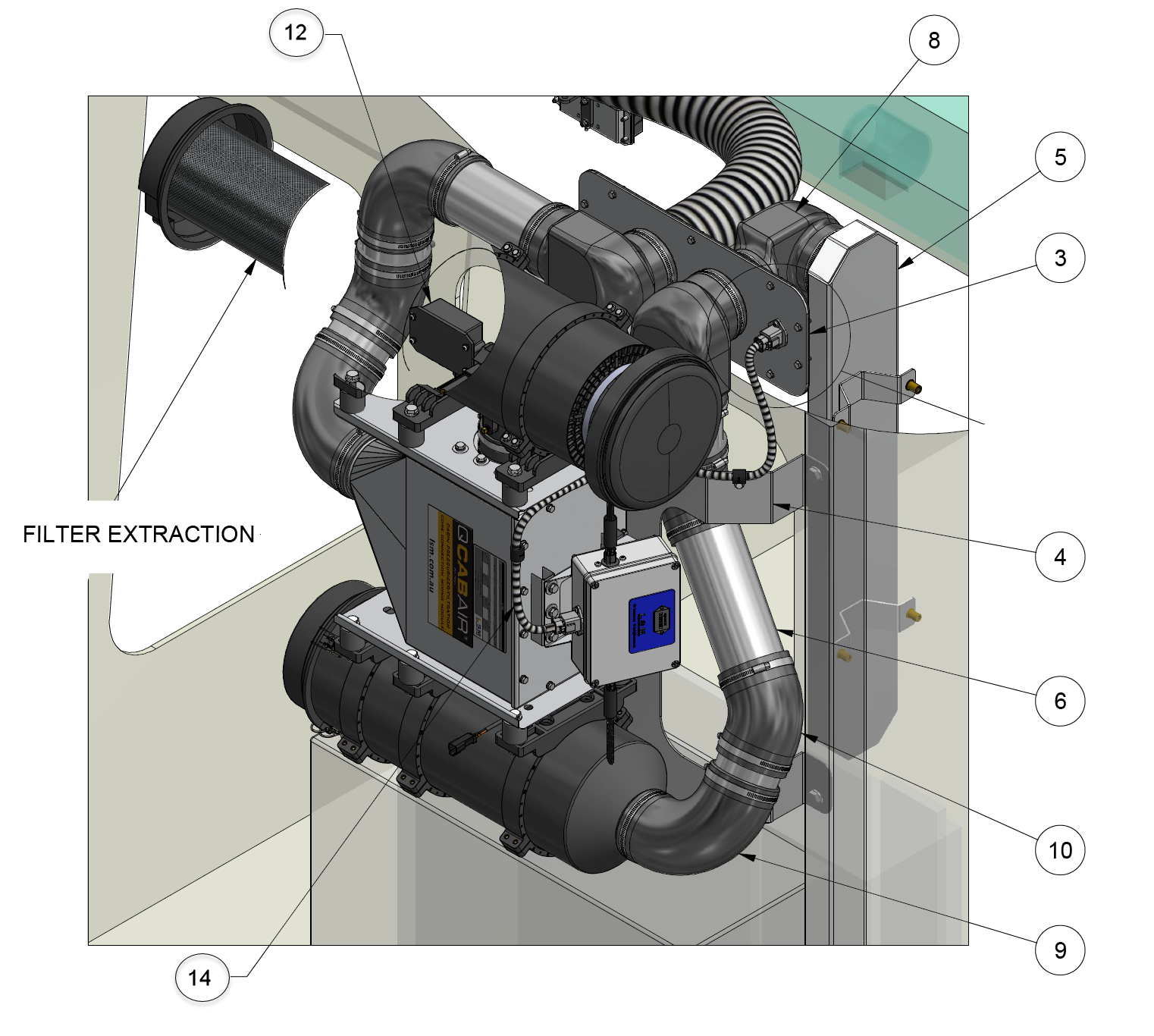 QCABAIR® (pat.pend) Cabin Pressuriser / Filtration Core Mixing Plenum ...
